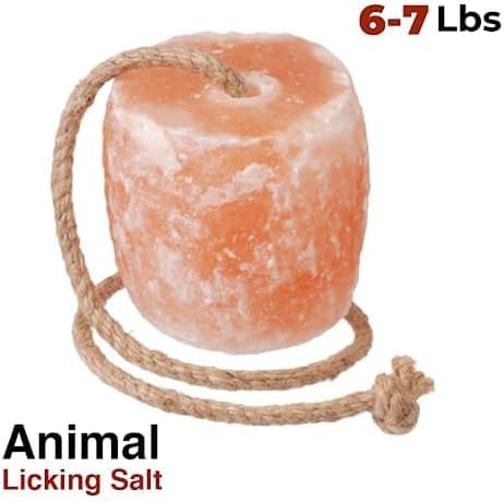 100% Himalayan Salt Lick for Horses 3-4 LBS- Pack of 3 Licking Salt Block for Animals with Minerals, Salt Licks for Cows, Goats, Deer, Cattles & on Rope