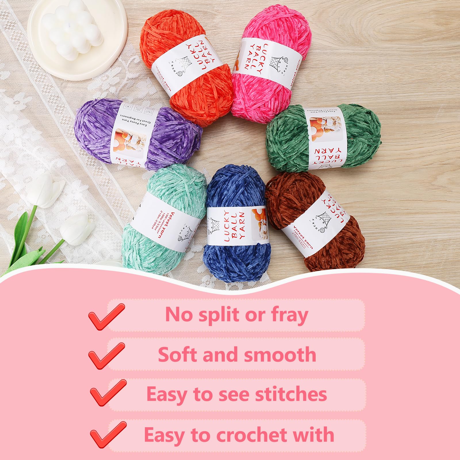 100g Soft Chenille Yarn Blanket Yarn,Crochet Yarn,Yarn for Crafts,Yarn for Crocheting,Fancy Yarn for Crochet,Crochet Yarn for Sweater/Hat/Blankets/DIY Craft(Electric Purple)