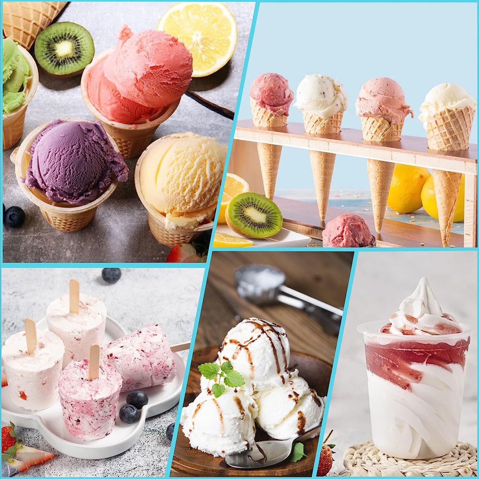 RAYPUR Creami Pints and Lids, for Ninja Cremini Extra Pints,24 OZ Ice Cream Containers Reusable,Leaf-Proof for NC500 NC501 Series Ice Cream Maker