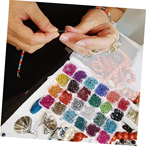 EXCEART 1 Set Hand Beaded Gemstone Loose Beads Charm Spacer Beads Bracelet Bead Kit DIY Bracelet Beads Crystal Beads Necklace Spacer Beads Pastel Beads Bead Necklace Glass Crystal Line