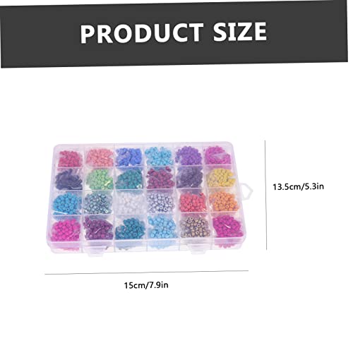 EXCEART 1 Set Hand Beaded Gemstone Loose Beads Charm Spacer Beads Bracelet Bead Kit DIY Bracelet Beads Crystal Beads Necklace Spacer Beads Pastel Beads Bead Necklace Glass Crystal Line