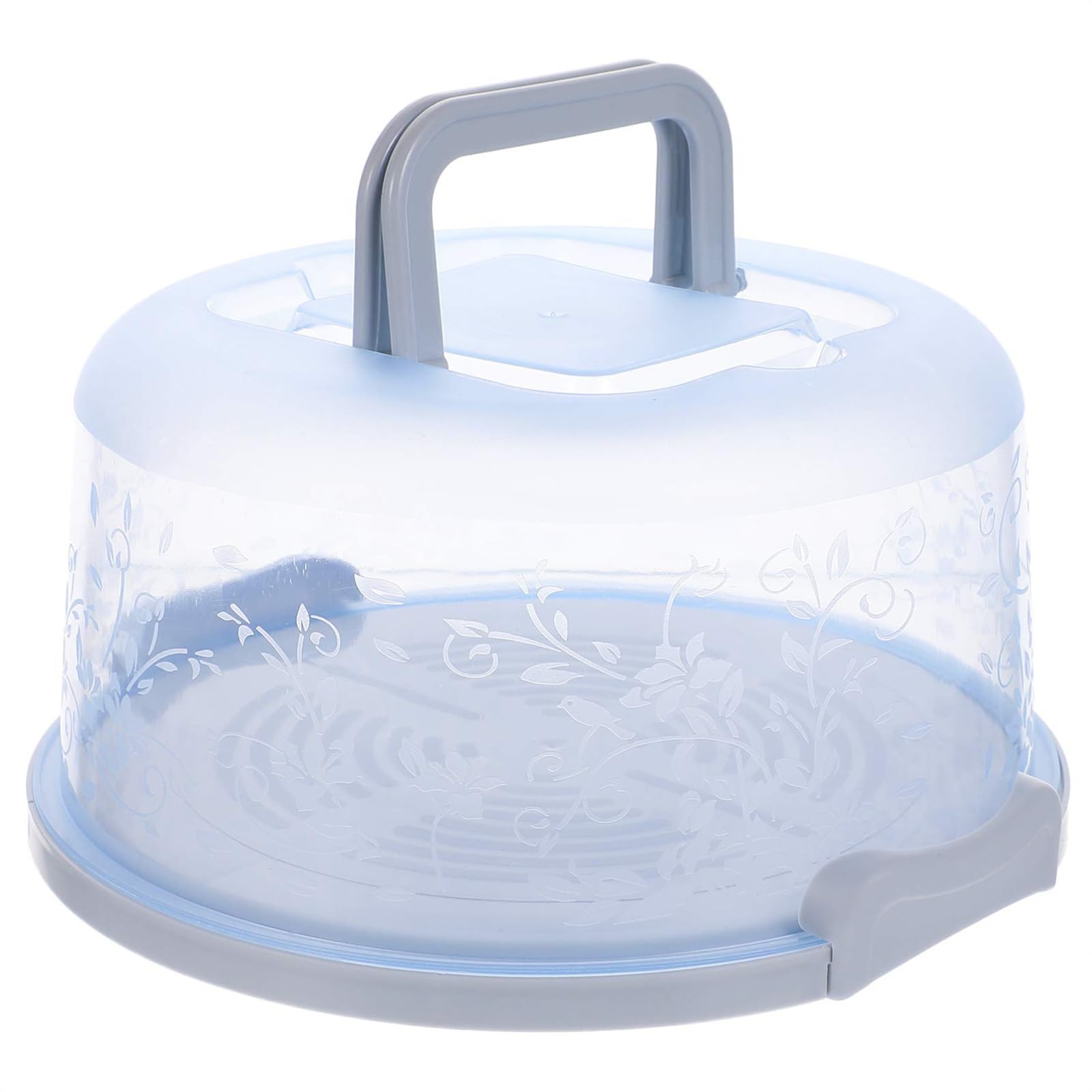 UracoN Round Carrier Plastic Cake Keeper, With Lid And Handle Cake Transport Container Plastic Cake Keeper With Lid Cake Decorating Kit (blue)