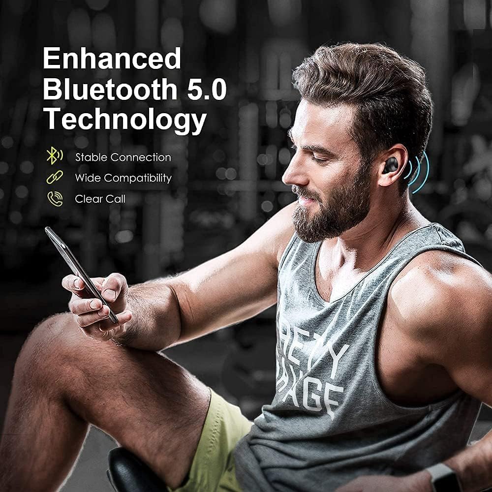 Hybrid Active Noise Cancelling Wireless Earbuds, in Ear Headphones IPX7Waterproof Bluetooth 5.3 Stereo Earphones, Immersive Sound Premium Deep Bass Headset Plus