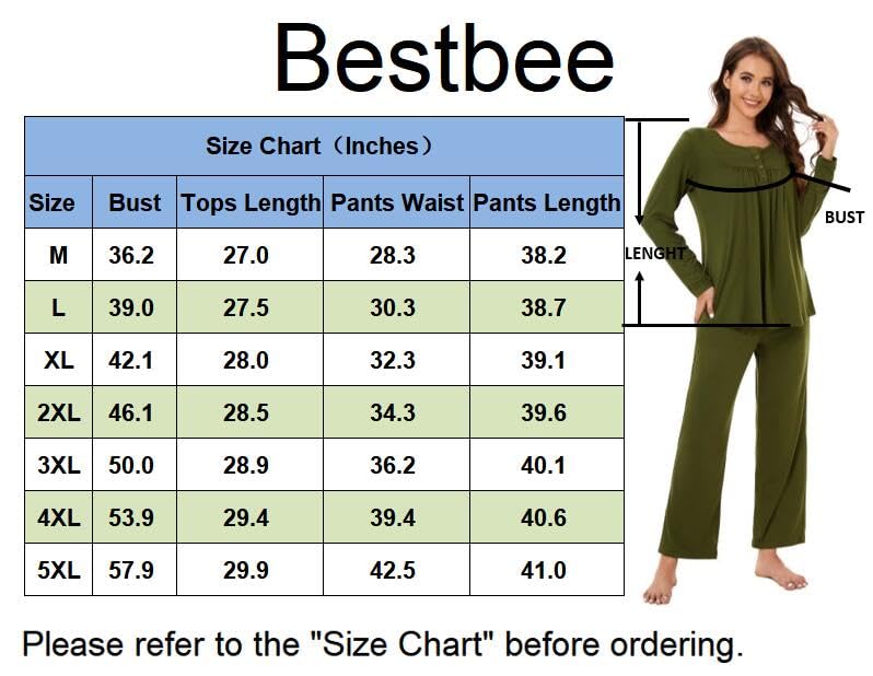 Bestbee Womens Pajama Set Plus Size, 2 Piece Lounge Outfits Pleated Sleepwear Sets Long Sleeve With Pockets Ladies Pjs, 3XL, Spotted Blue
