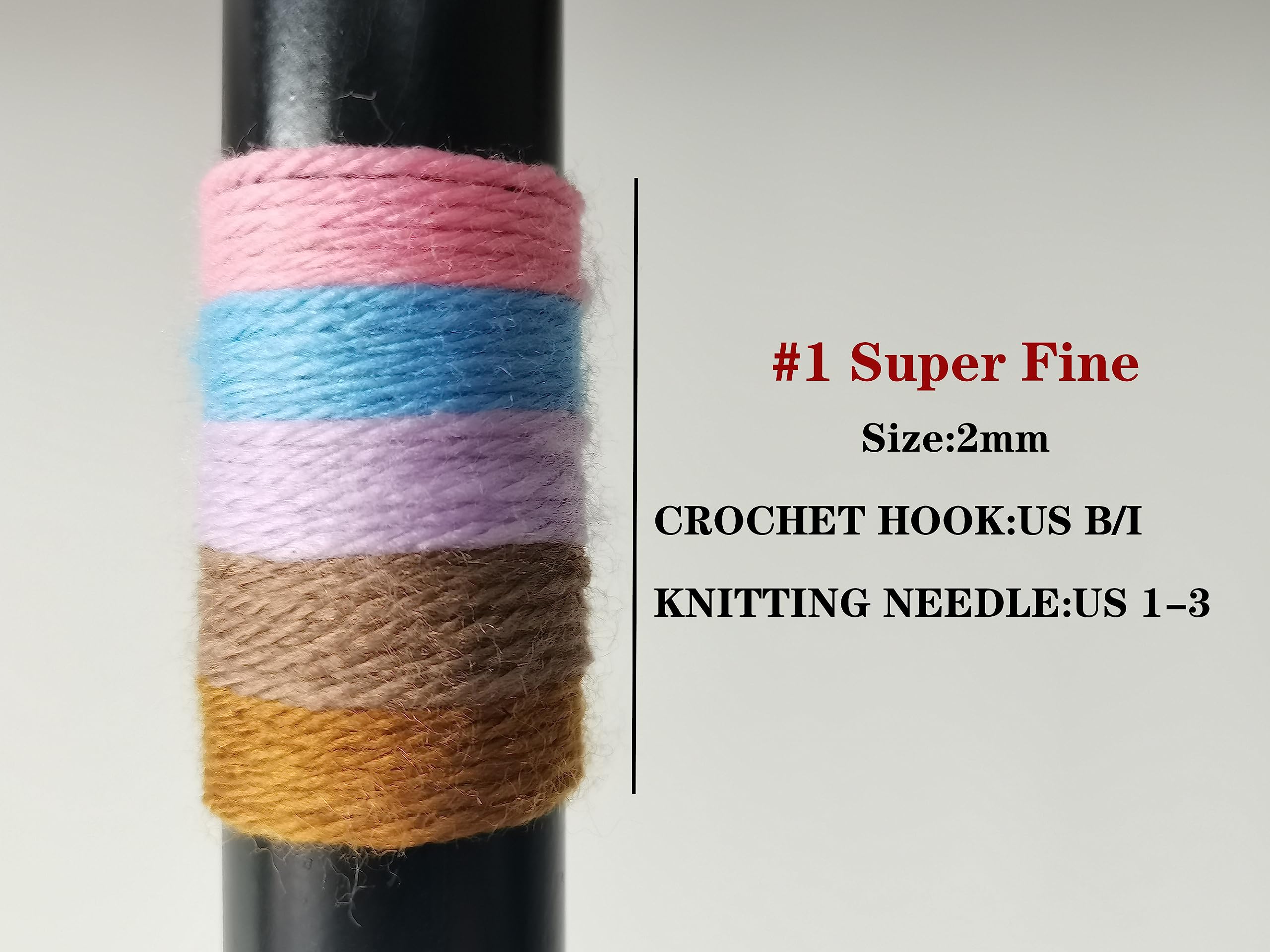 KNITION Crochet Yarn for Crocheting, 70% Polyester 30% Acrylic, Crochet and Knitting Yarn, Great Yarn for Crafts 3.5oz/100g 2-Pack.(A19-light Purple)