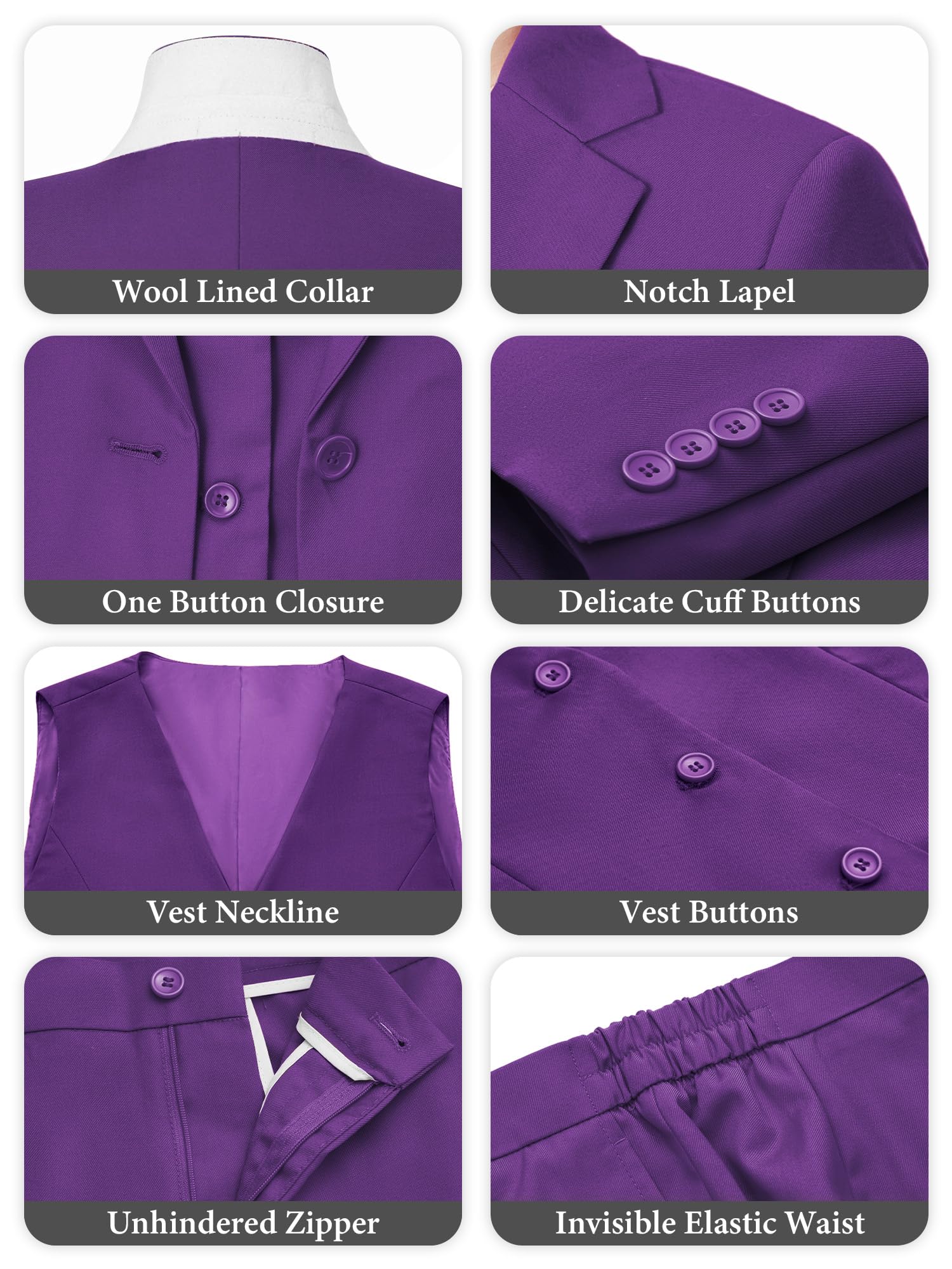 Kelyaa Women's 3 Piece Suit Lady Business Casual Office One Button Notched Lapel Slim Fit Blazer Jacket Vest Pants Set
