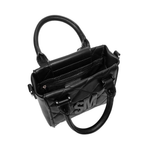 Steve Madden BBABI Quilted Top Handle Crossbody, Black