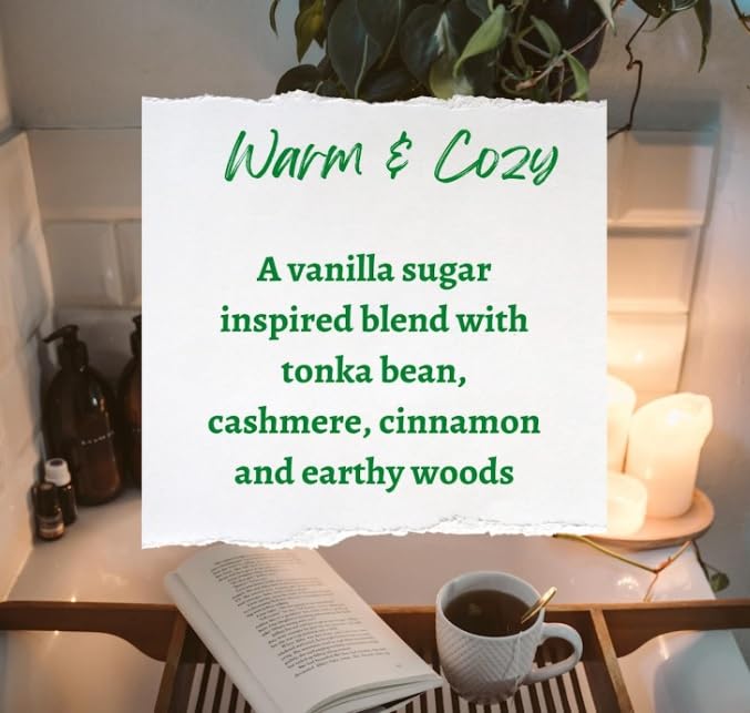 3 Wick Large Candle, Warm & Cozy Vanillla | Scented Candles for Home, 14 oz | Christmas, Holiday Gift | Natural Soy Candles