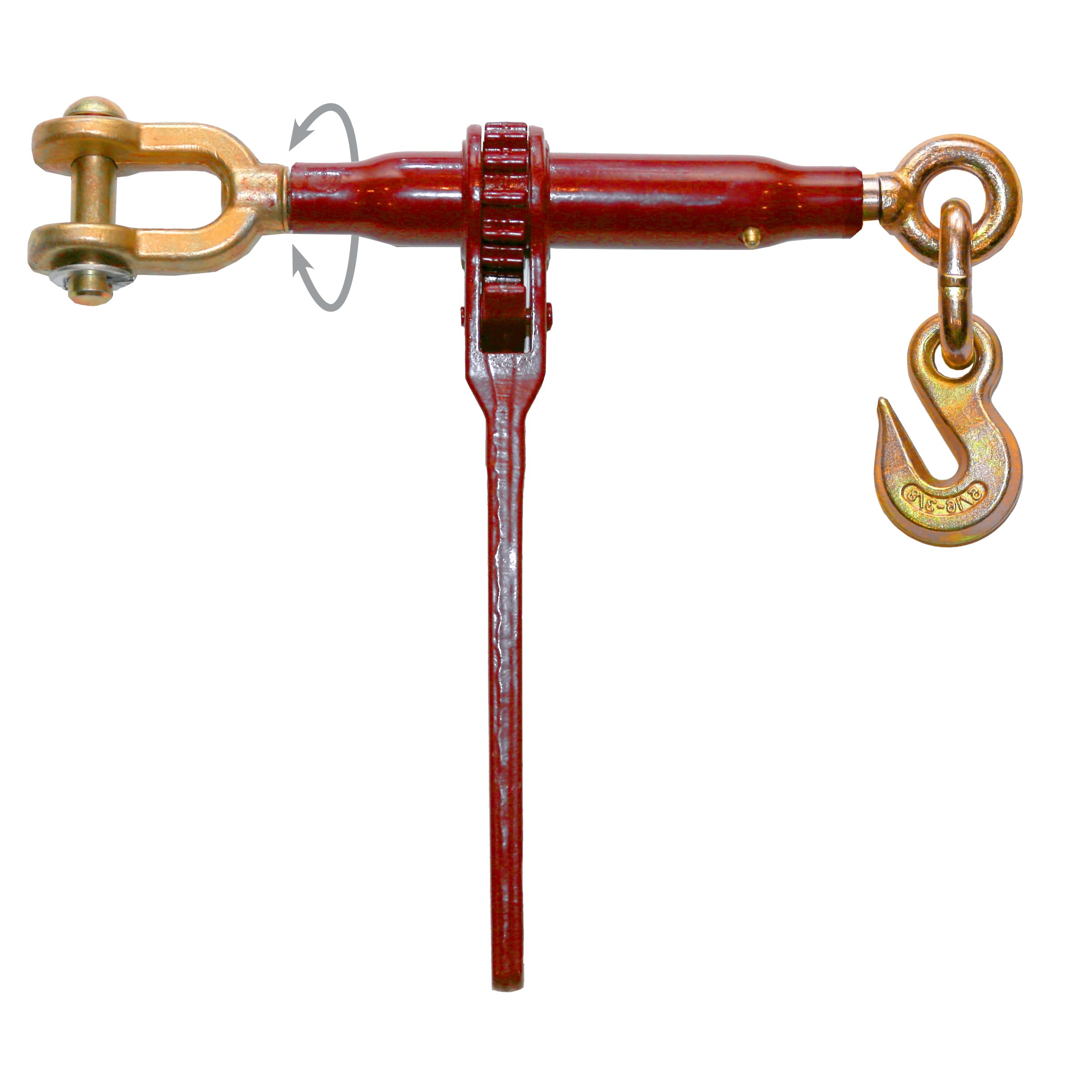 Grab Hook Swivel Jaw Turnbuckle Ratcheting Load Binder Tie Down Waste Management, Equipment Handling, Transport Cargo Control 6,600 lbs | Pro Quality | Max Capacity 19,800 lbs