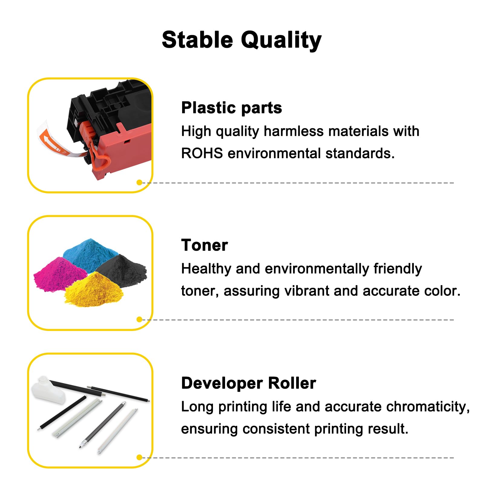 Toner Bank Compatible Toner Cartridge Replacement for HP 206X (Black, Yellow, Cyan, Magenta)