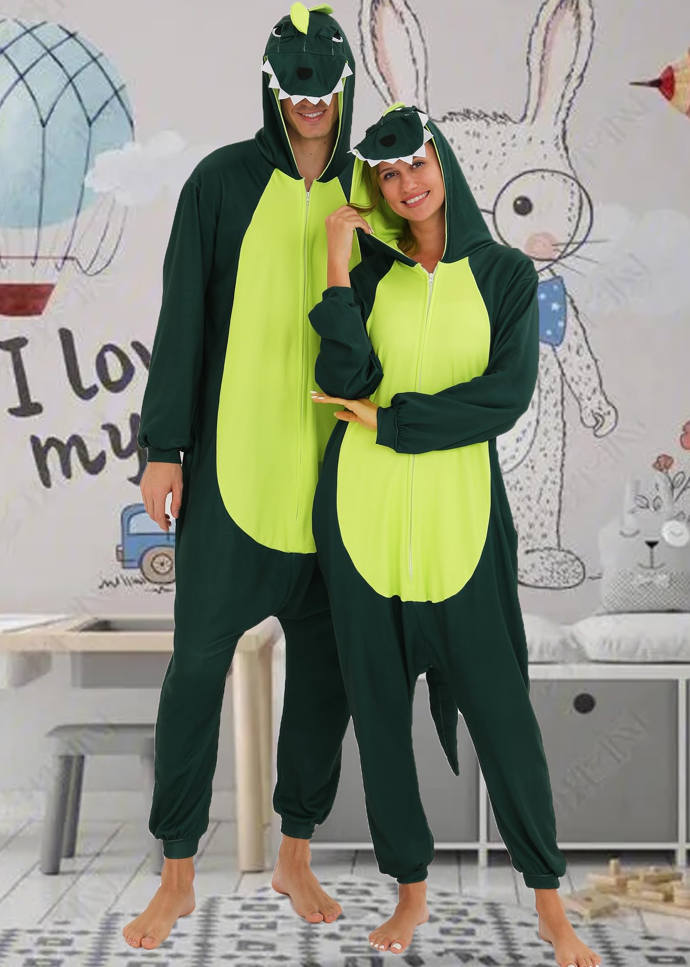 YEAXLUD Halloween Family Pajamas Set for Adult Women Men Skeleton Matching Spooky Pjs for Couples Pajama