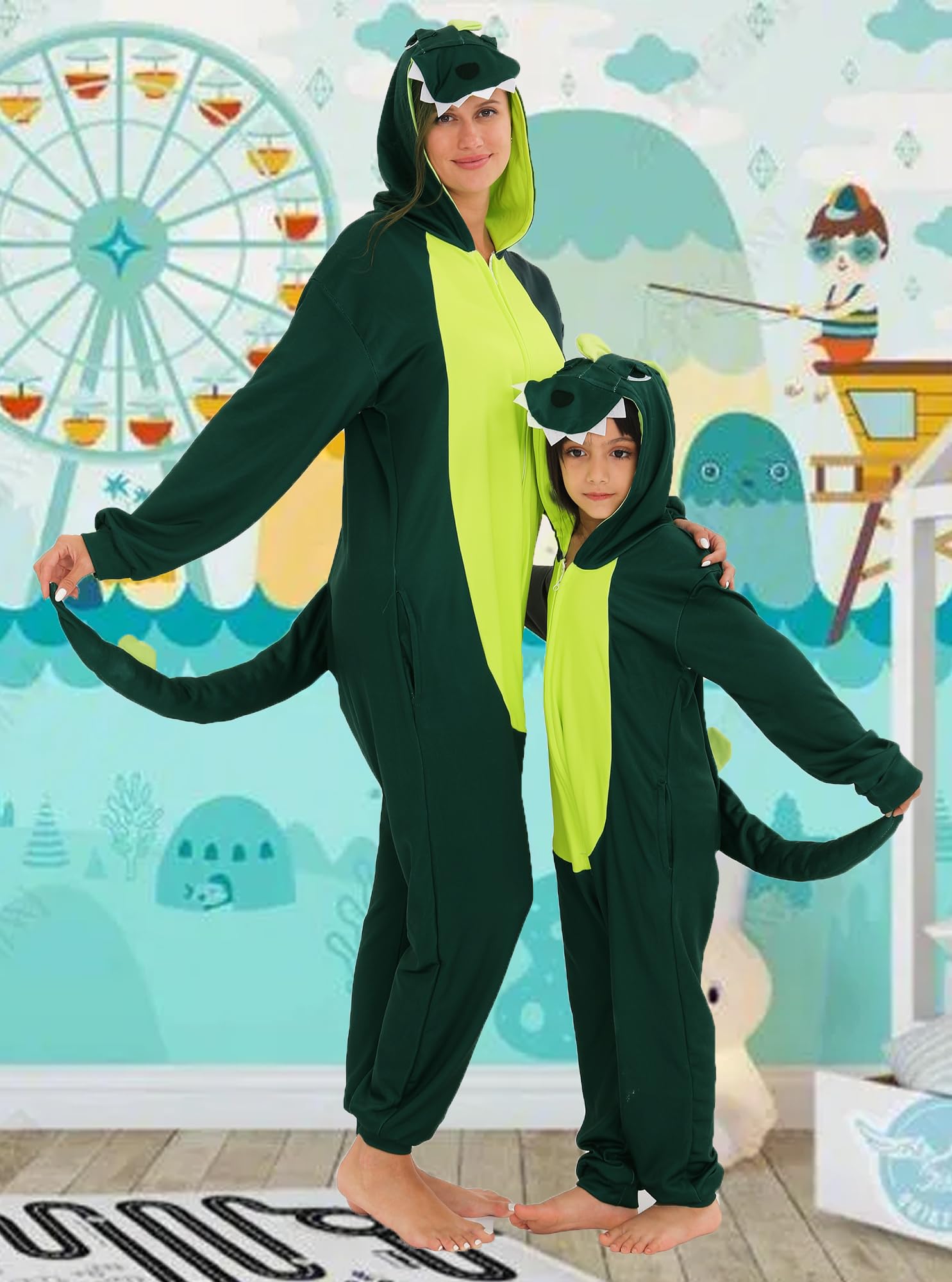 YEAXLUD Halloween Family Pajamas Set for Adult Women Men Skeleton Matching Spooky Pjs for Couples Pajama