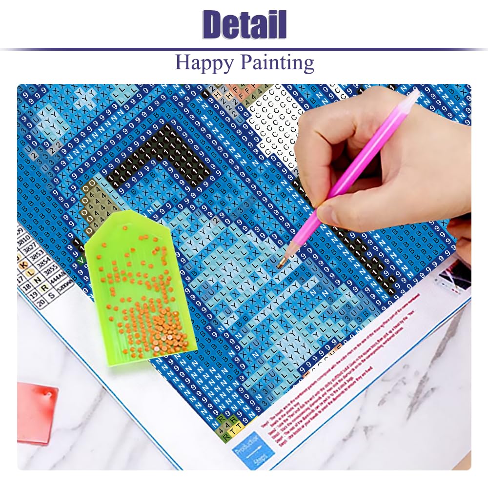 Akahllc Christmas Diamond Painting Kits,Gnome Diamond Art Kit for Adults,Winter Diamond Art Kit 5D Winter Paint with Diamond Full Drill for Parents-Children Interrction,Wall Decor(12x16)