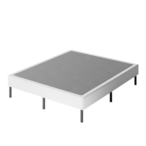 VTWAZAST 5 Inch Full Size Box Spring with 9 Inch Metal Leg Support, Easy Clean Fabric Bed Cover Included, Metal Heavy Duty Mattress Foundation, Noise Free, Easy Assembly