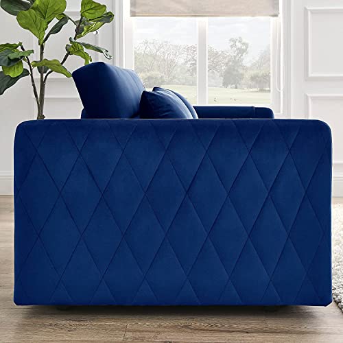ERYE Blue Velvet 2 Pillows Side Pockets, 55"