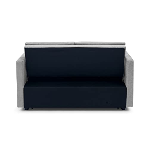 ERYE 3-in-1 Futon Daybed with Pull Out Sleeper Couch Bed, Loveseat Sofa W/Reclining Backrest Convertible Sleep Sofabed for Home RV Apartment Office Living Room