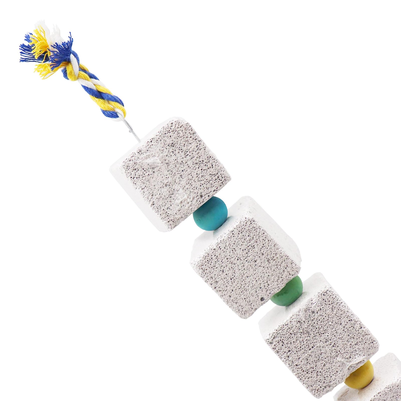 2 Pack Large Bird Chewing Toy, Parrot Beak Grinding Calcium Stone with Bells, Bird Cage Accessories, Cage Toys for Cockatiel Parakeet Parrot Budgies Rat Hamster Chinchilla Rabbit Bunny African Grey