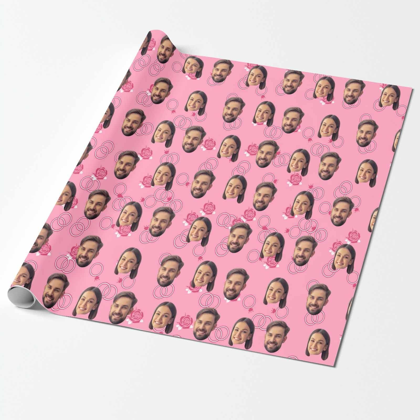 M YESCUSTOM Personalized Anniversary Wrapping Paper with Picture Text Custom 1st50st60st70stGift Wrapping Paper for Couple Mon Dad Husband Wife BF GF(USAshipped)