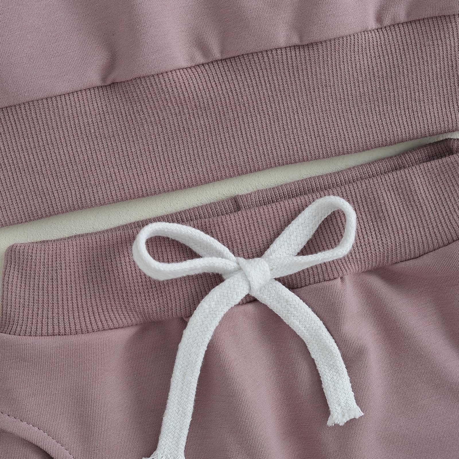 MAYUMMPY Baby Boys Girl Solid Outfit Long Sleeve Crewneck Oversized Sweatshirt Sweatpants Pants Set Fall Winter Clothes (Purple, 18-24 Months)