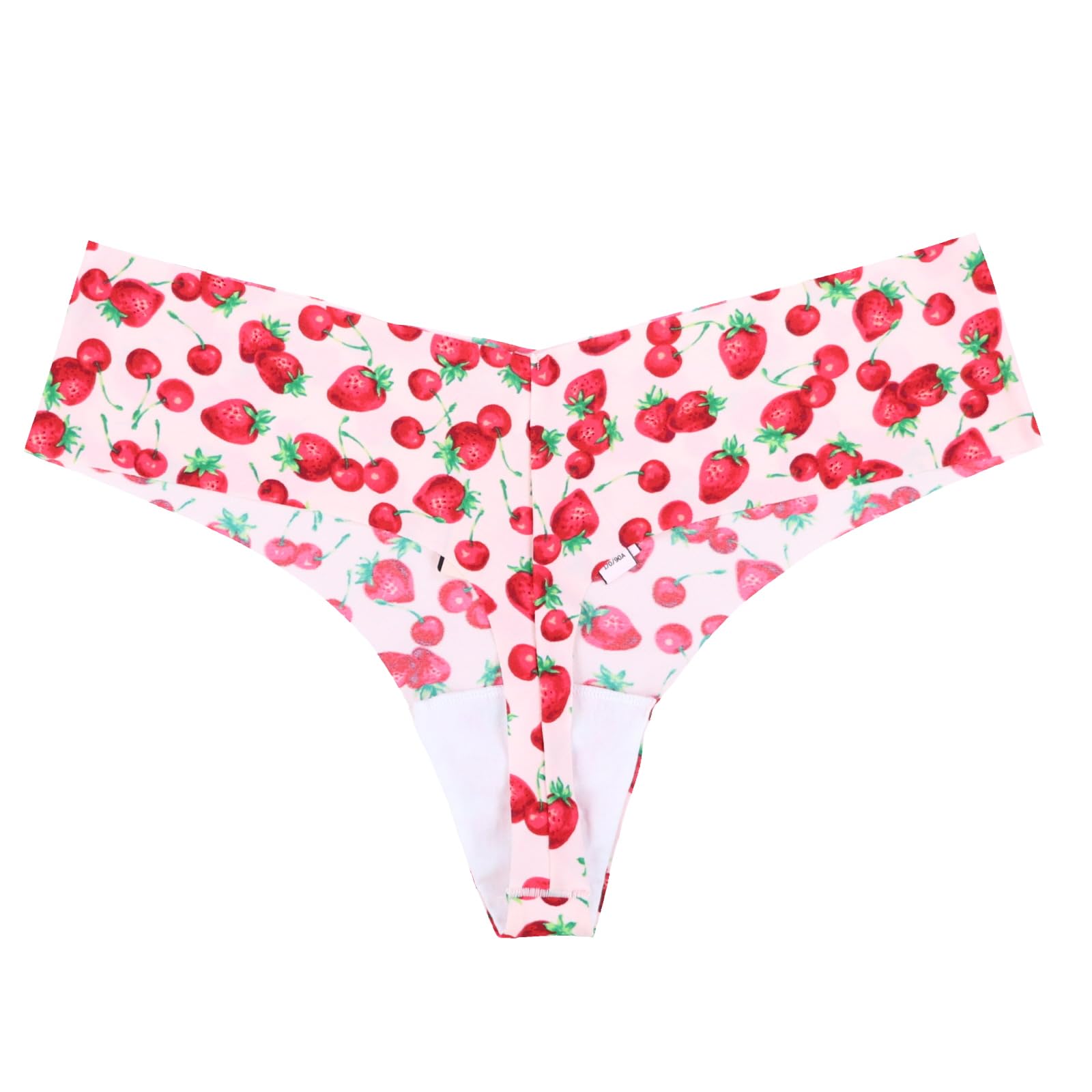 Victoria's Secret Panties No Show Thong (Pink Berries, XL)