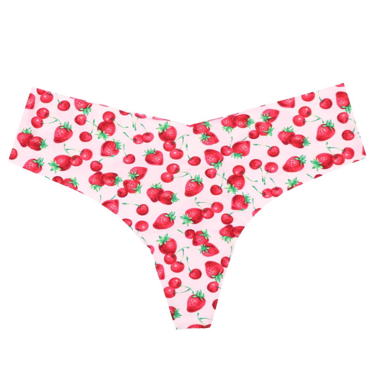 Victoria's Secret Panties No Show Thong (Pink Berries, XL)