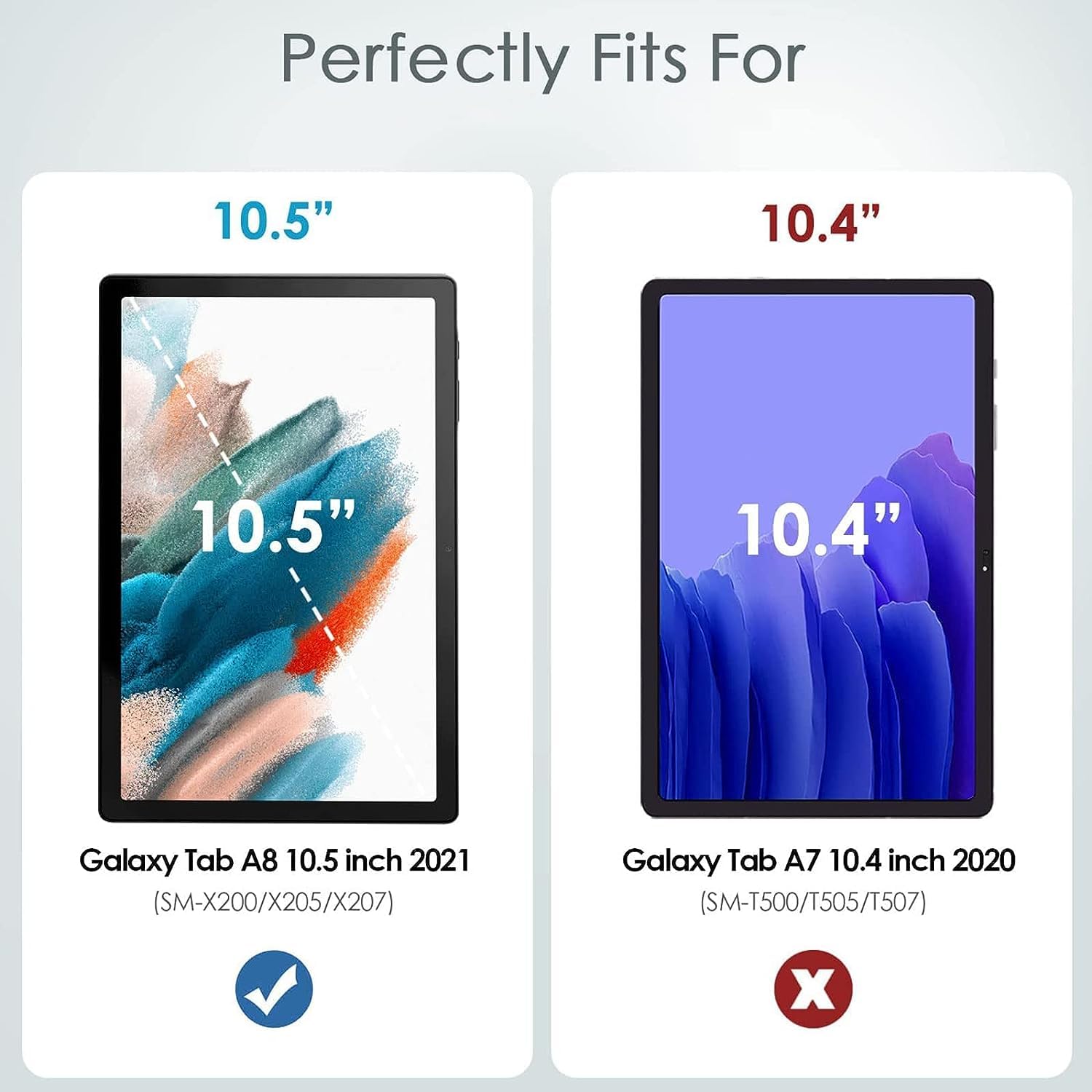 AHPYEBZ Clear Case compatiable with Samsung Galaxy Tab A8 2022 SM-X200/ SM-X205 10.5 Inch,Transparent Clear case for Samsung Galaxy Tab A8 10.5" Shockproof TPU Protective Case Transparent