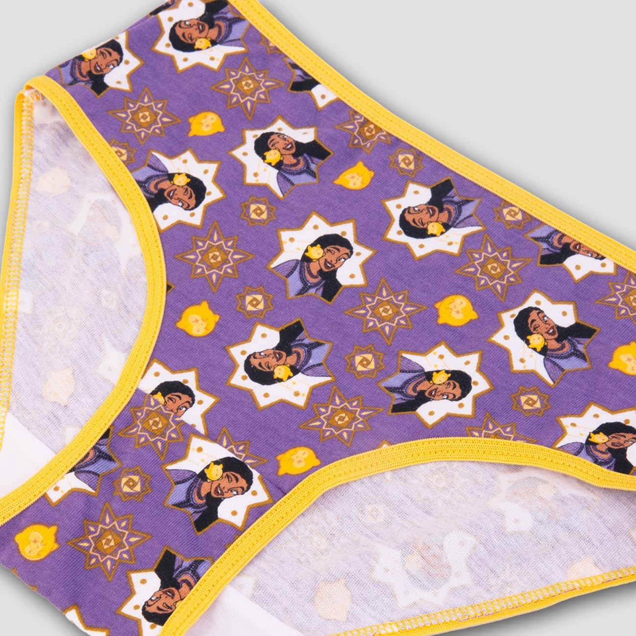 Disney Girls' Wish 100% Combed Cotton 7-Pack Underwear in Sizes 4, 6, 8, Wish-7pk