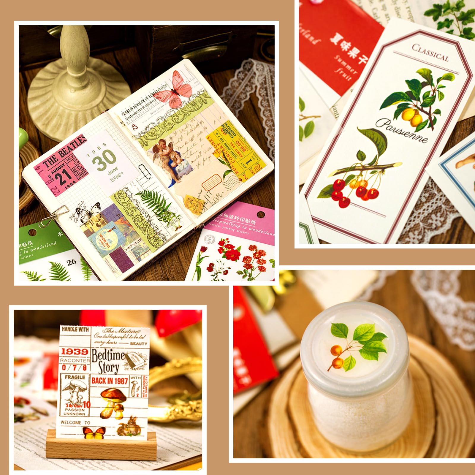 Rub on Transfers for Crafts, 16Sheets Mushroom Rub on Transfer Stickers Rub on Stickers Transfer Stickers Rub on Transfer Rub on Transfer Paper Rub on Decals Transfers for Crafts for Scrapbook DIY