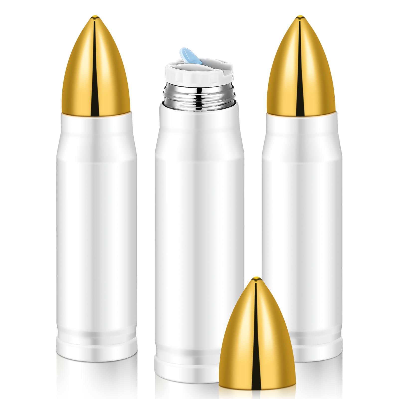 Suttmin 4 Pcs Birthday Gifts for Him DIY Sublimation Bullet Double Wall Tumbler Cups Travel Mug Insulated Coffee Water Bottle Fathers Day from Wife Daughter Son Anniversary Presents for Men Dad