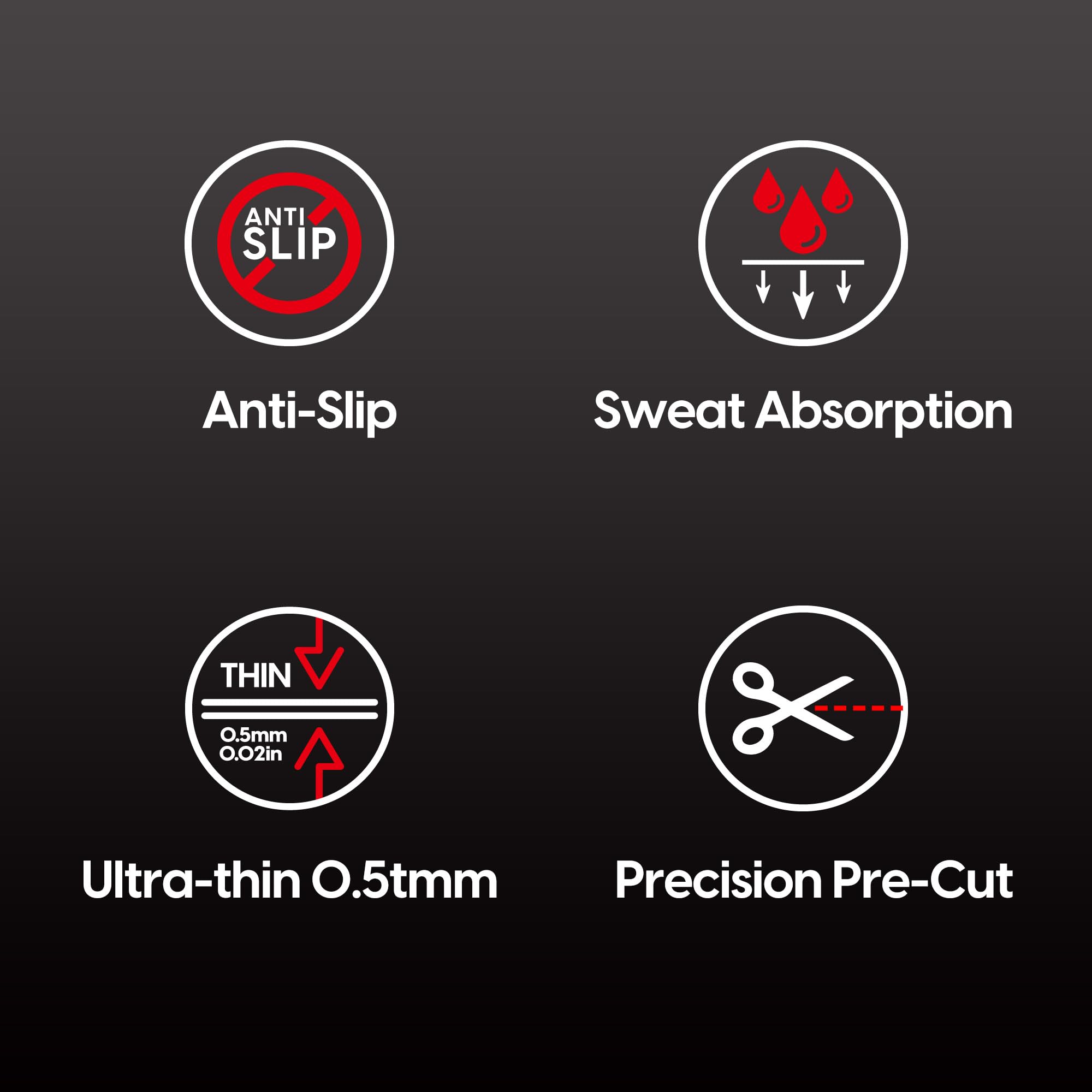 Pulsar Gaming Gears SUPERGRIP Griptape Set for VAXEE XE Wireless Sweat Absorbing High Performance Anti Slip 3M Adhesive no Residue Mouse Grip Tape Ultra-Thin 0.5mm (0.02in)