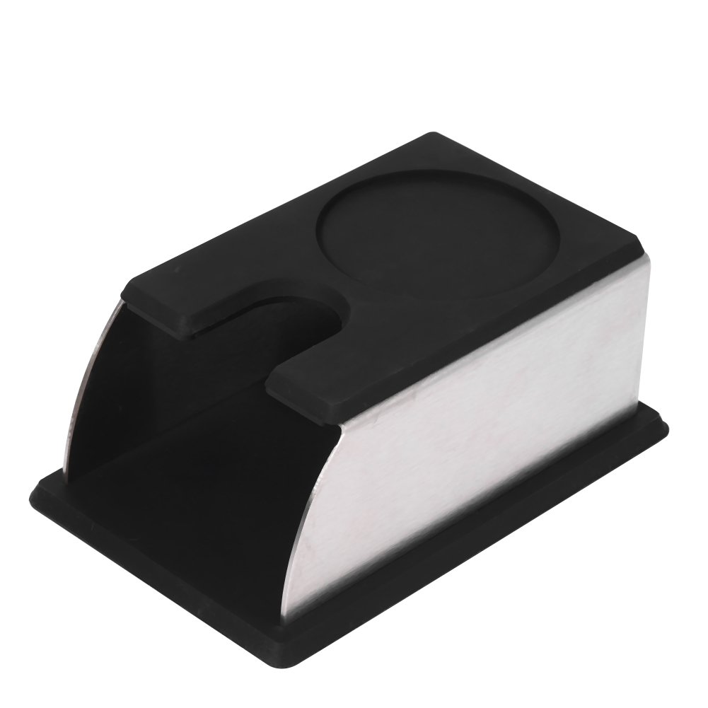 Coffee Tamper Coffee Tamper Holder Coffee Tamper Holder Stainless Steel Silicone Tamper Tool Accessories For Coffee Machines(Black)