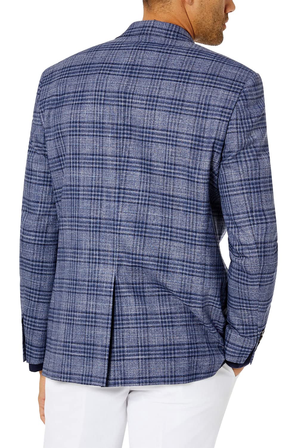 Lauren Ralph Lauren Mens Classic Fit UltraFlex Plaid Sport Coat 38 Regular Blue