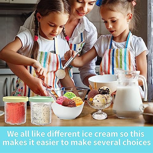VRINO Creami Pint Containers, for Ninja Creami Pint Containers,24 OZ Ice Cream Pints with Lids Safe and Leak Proof Compatible with NC500,NC501 Series Ice Cream Makers