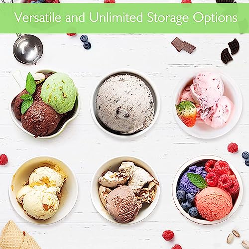 VRINO Creami Pint Containers, for Ninja Creami Pint Containers,24 OZ Ice Cream Pints with Lids Safe and Leak Proof Compatible with NC500,NC501 Series Ice Cream Makers