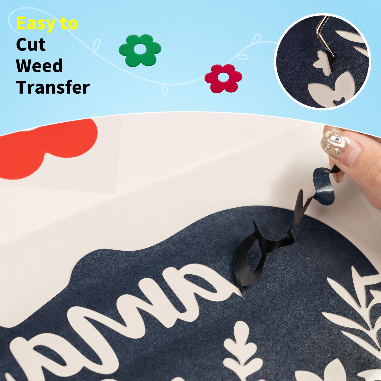 HTVRONT 3D Puff Vinyl Heat Transfer, 5Pcs 3D Puff Vinyl Sheets for T Shirts, Red Puff Heat Transfer Vinyl for Cricut & Cameo - Easy to Cut & Weed & Transfer (12 * 10in)