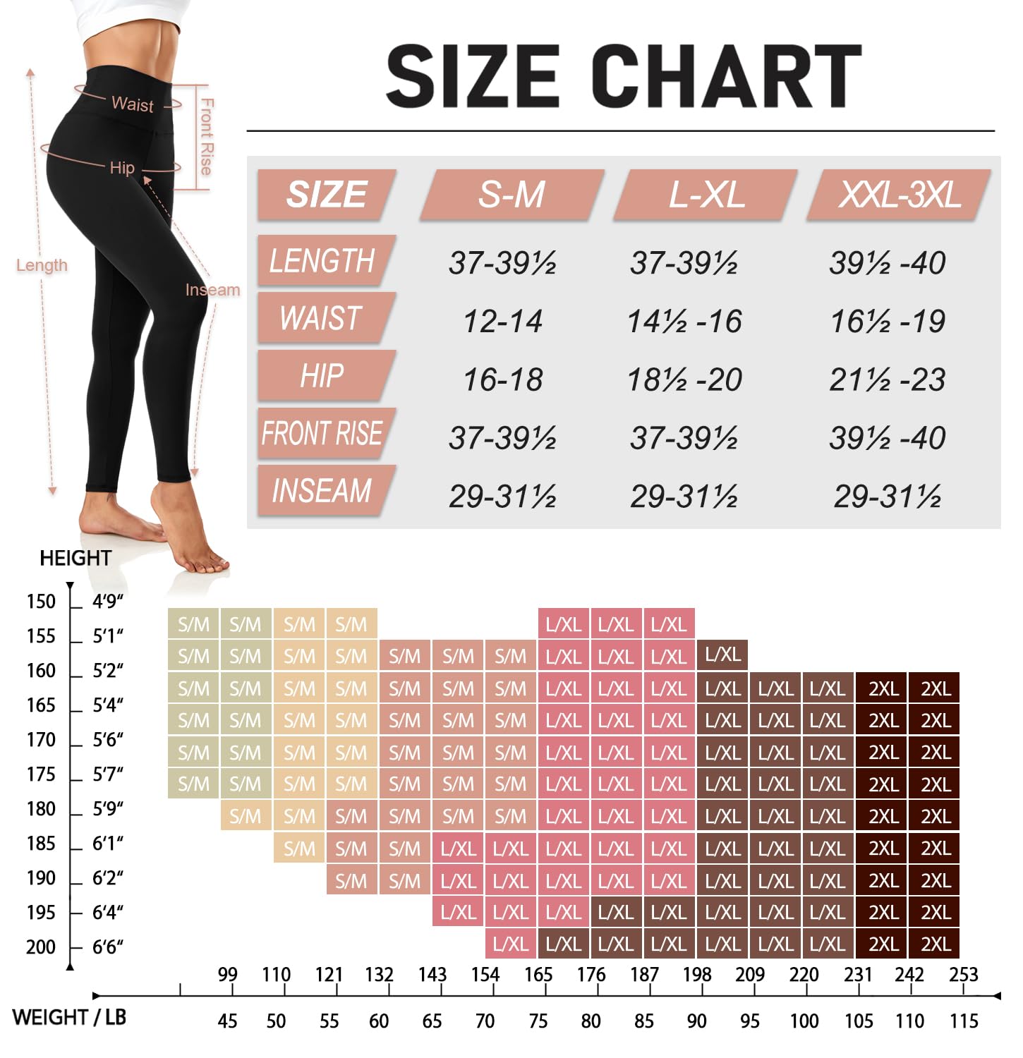 5 Pack Leggings for Women High Waisted No See-Through Soft Tummy Control Black Pants for Running Yoga Athletic Workout