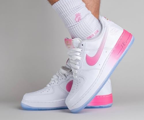 Nike Men's Air Force 1 07 PRM White/Lotus Pink-Yellow Gold (FD0778 100) - 11