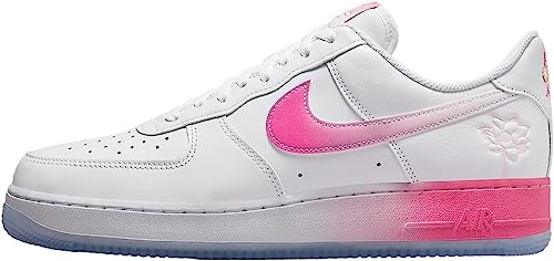 Nike Men's Air Force 1 07 PRM White/Lotus Pink-Yellow Gold (FD0778 100) - 10.5