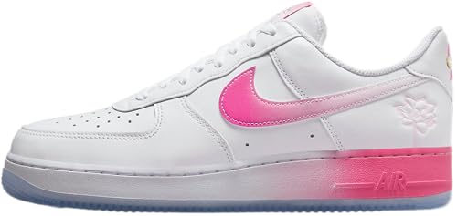 Nike Men's Air Force 1 07 PRM White/Lotus Pink-Yellow Gold (FD0778 100) - 11