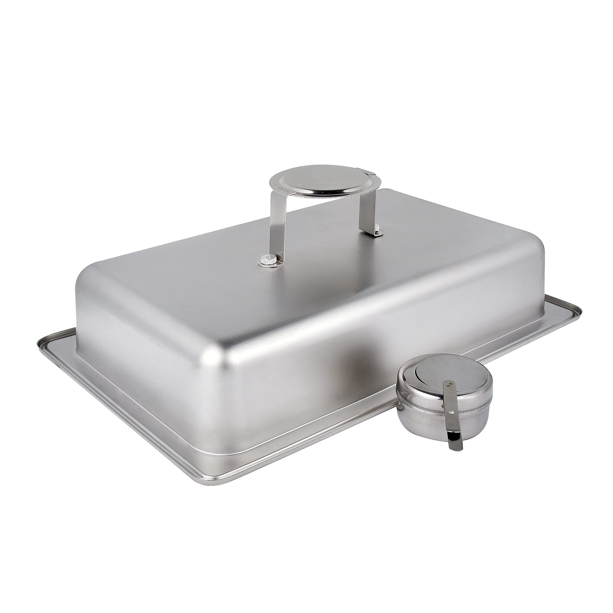 HONHPD Alcohol Chafing Dish, 9QT Rectangular Full Size Chafing Dish Buffet Set with Transparent Glass Lid Top, Soft-Close Lid, Chafer for Catering Buffet Servers and Warmers (Golden)