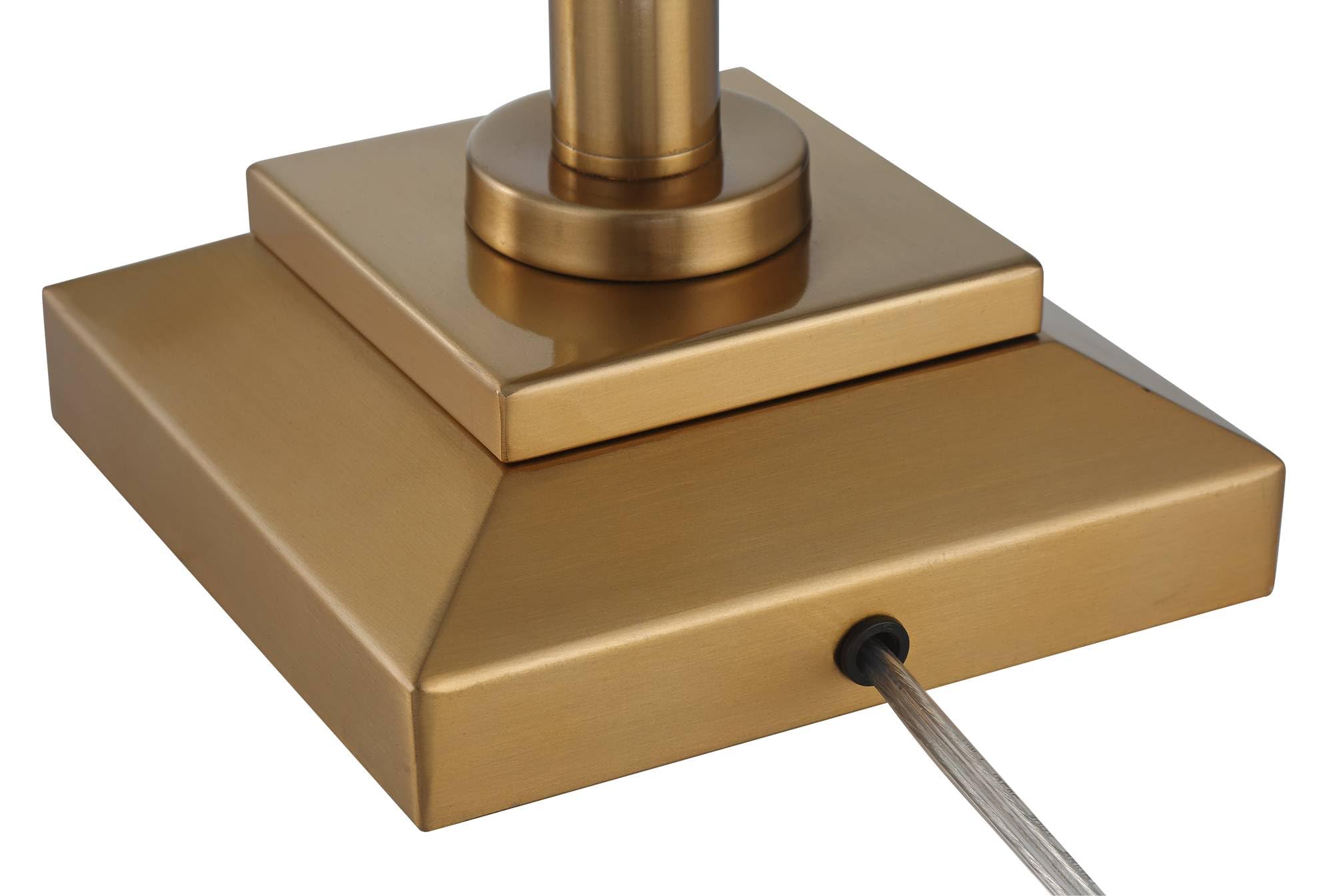 Possini Euro Design Camber Workstation Warm Gold Swing Arm Desk Lamp with Outlet and USB Port