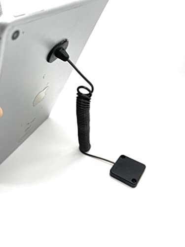 LORADAR 7ft Retractable Cable Lock with Double Sided Adhesive for Gaming Controller, Tablets, Mobile Phones Other Hardware Showroom and Controller, TV, DVD Remote Control Tether… (Black 10PACK)