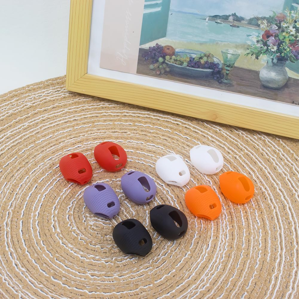 Zotech 5 Pair Anti-Slip Silicone Protective Cover Compatible with Google Pixel Buds Pro [NOT Fit in Case]（Black, White, Orange, Red and Purple