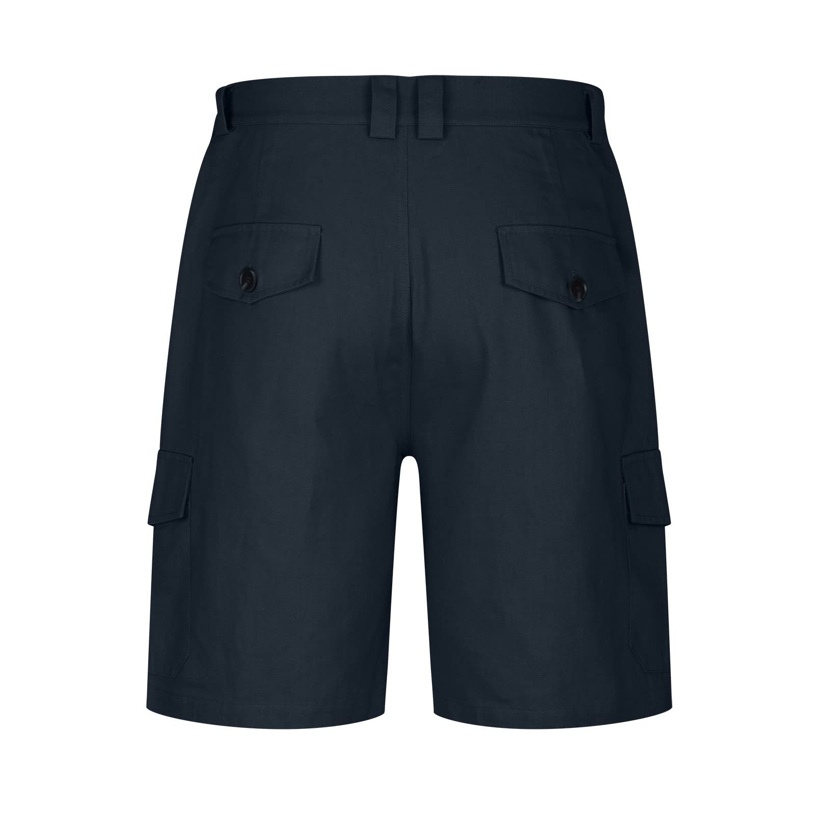Linen Shorts for Men Mens Shorts Casual Flat-Front Multi Pockets Cargo Shorts Stylish Premium Twill Solid Work Utility Tooling Shorts Mens Golf Shorts 11 Inch Inseam Navy 3X