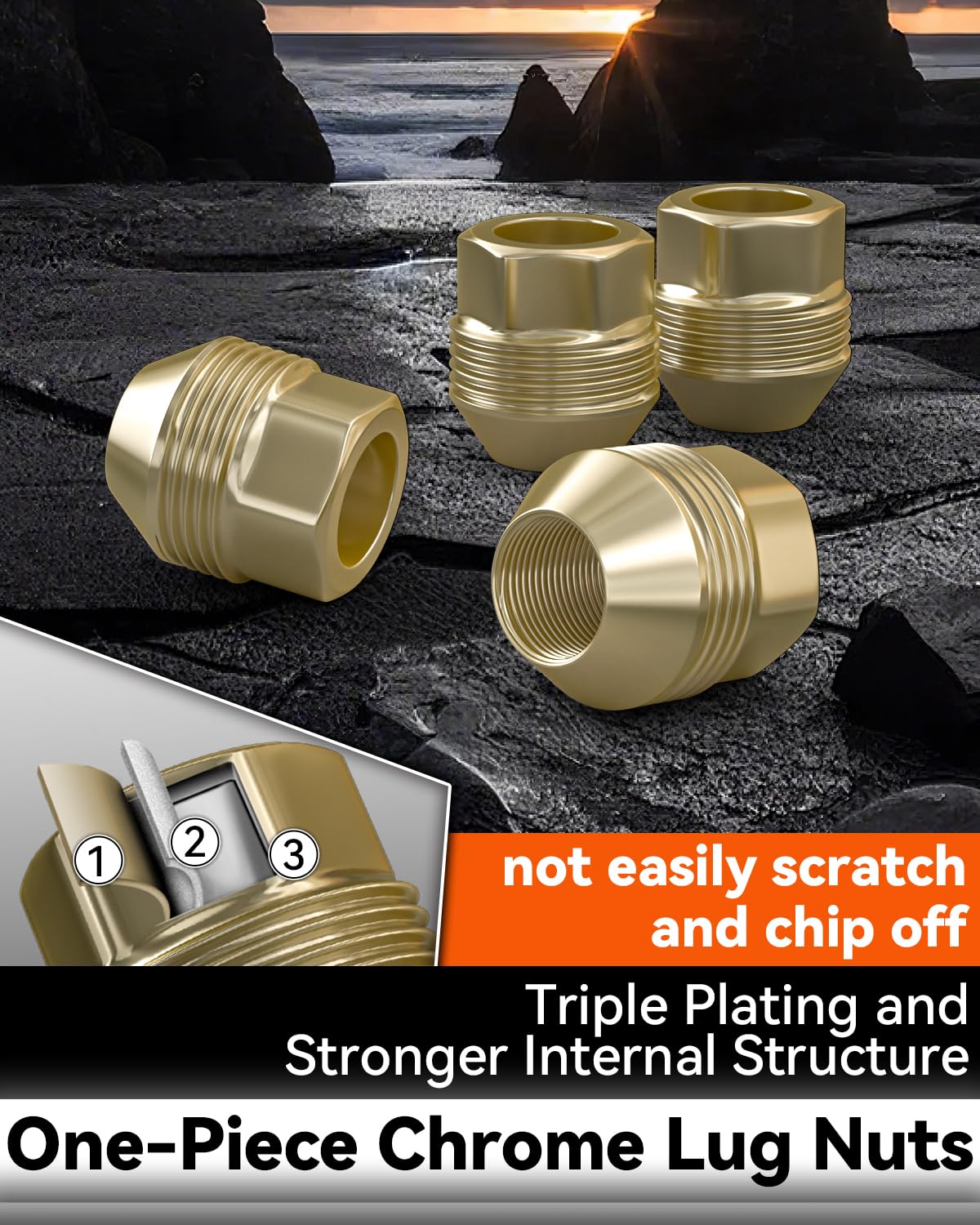 YIZBAP 24PCS 14x1.5 OEM Factory Lug Nuts,1.12" Tall Open End Bulge Acorn M14x1.5 Lug Nuts for Silverado Suburban Express Sierra 1500 Avalanche Escalade