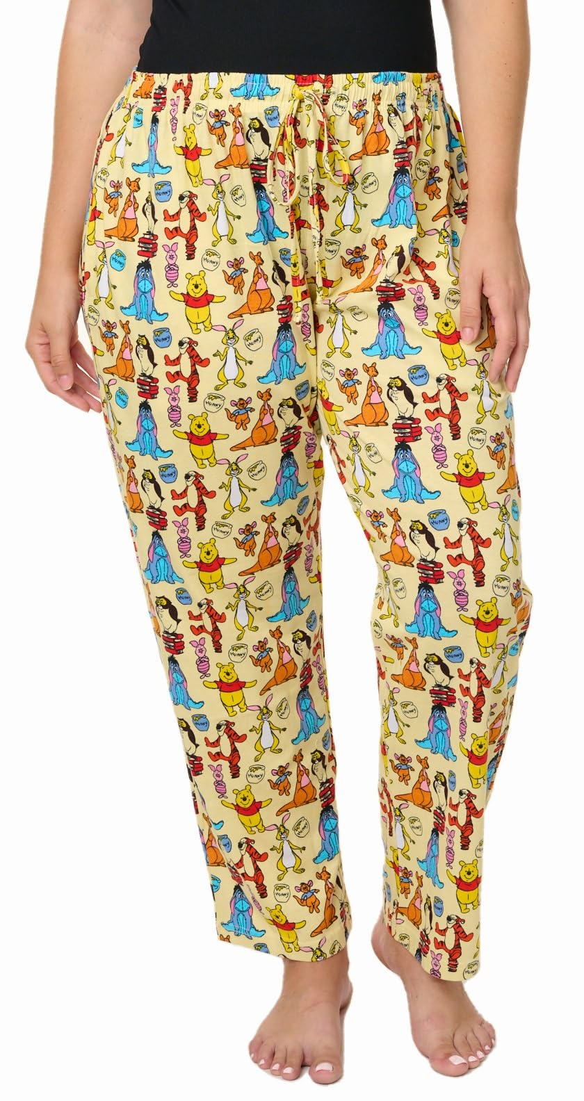 Disney Womens Lounge Pants Pajama Bottoms AOP Plus Size (Pooh & Friends, 5X)