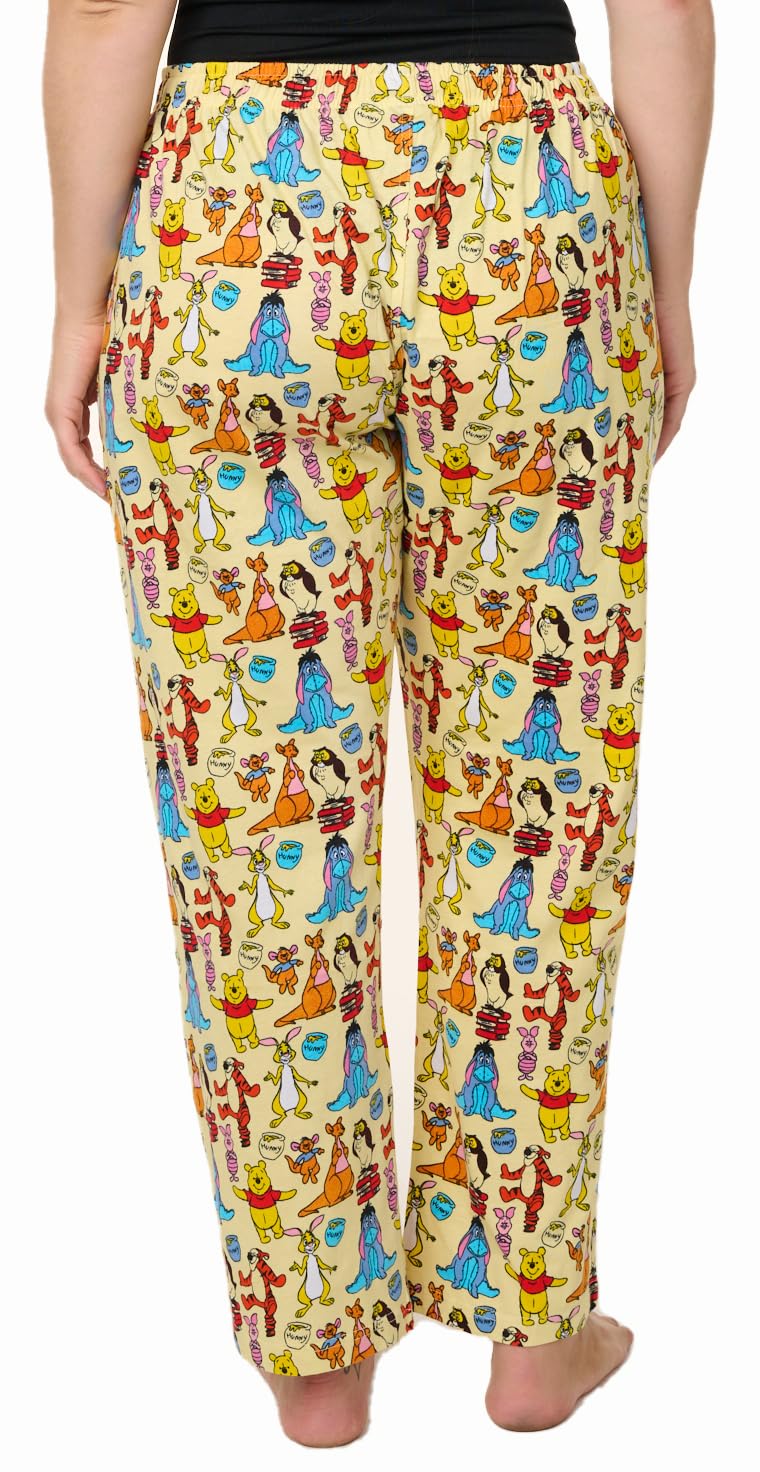 Disney Womens Lounge Pants Pajama Bottoms AOP Plus Size (Pooh & Friends, 5X)