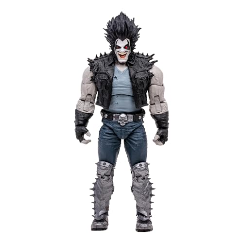 McFarlane Toys - DC Multiverse Lobo & Spacehog (Justice League of America) - 7in Scale Action Figure with Vehicle, Gold Label, Amazon Exclusive