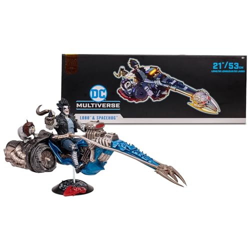 McFarlane Toys - DC Multiverse Lobo & Spacehog (Justice League of America) - 7in Scale Action Figure with Vehicle, Gold Label, Amazon Exclusive
