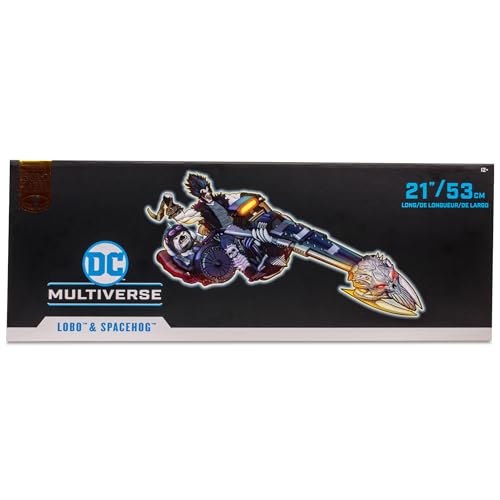 McFarlane Toys - DC Multiverse Lobo & Spacehog (Justice League of America) - 7in Scale Action Figure with Vehicle, Gold Label, Amazon Exclusive